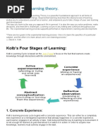 Kolbs Learning Styles and Experiential Learning Cycle | PDF | Learning ...