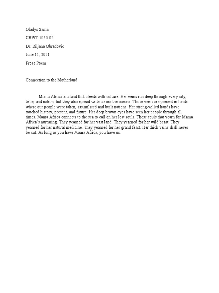 Prose Poem | PDF | Poetry