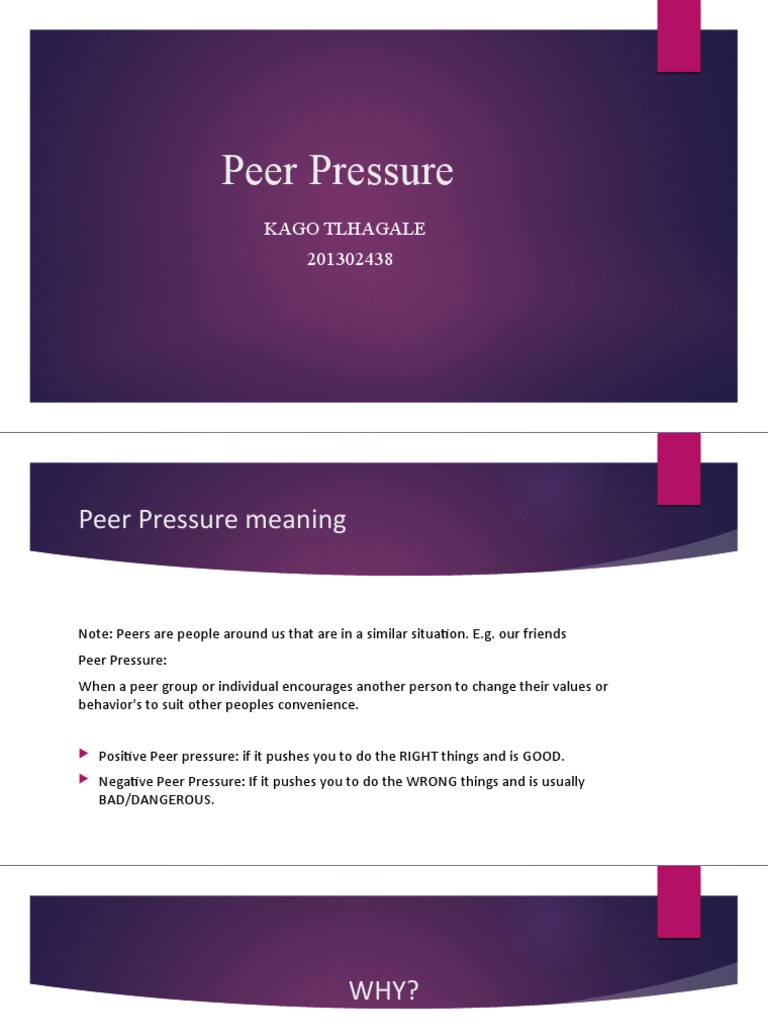 Peer Pressure Slides | PDF
