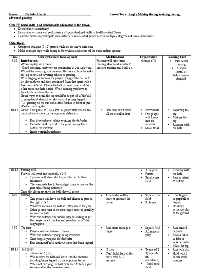 Harris-Lesson Plan TR | Download Free PDF | Defender (Association ...