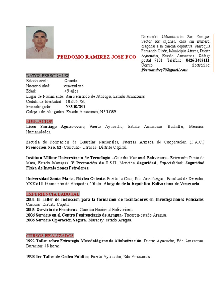 Sintesis Curricular | PDF | Venezuela Sintesis Curricular | PDF | Venezuela