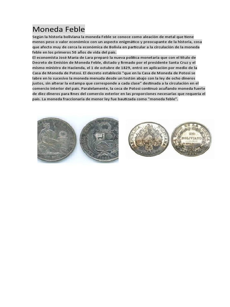 Moneda Feble | PDF