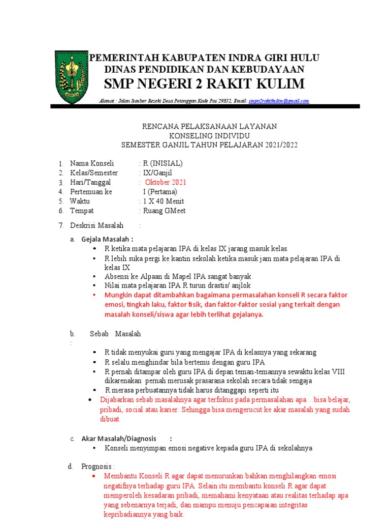 RPL Kons Individu - Gestal Pak Rizal | PDF