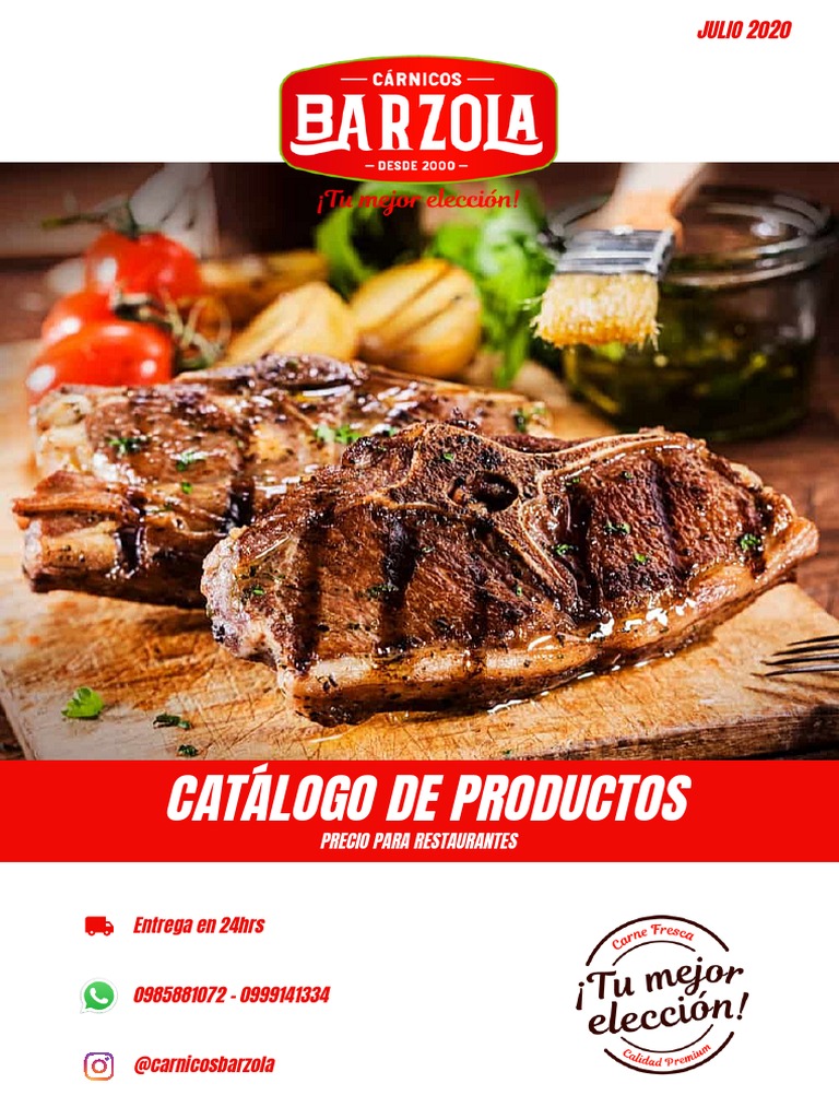 Catálogo Restaurantes Barzola | PDF | Cerdo | Comida regional y étnica