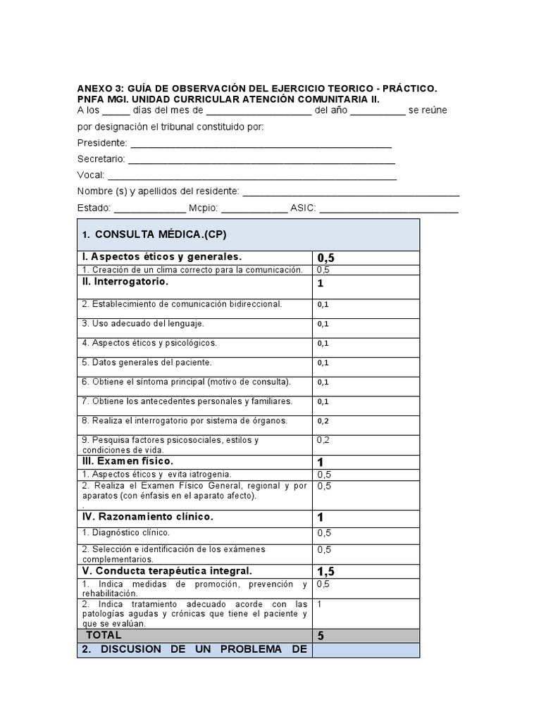 3 Guia Observación Ex Teórico Pract UC Atenc. Com II | PDF | Enfermedades y trastornos ...