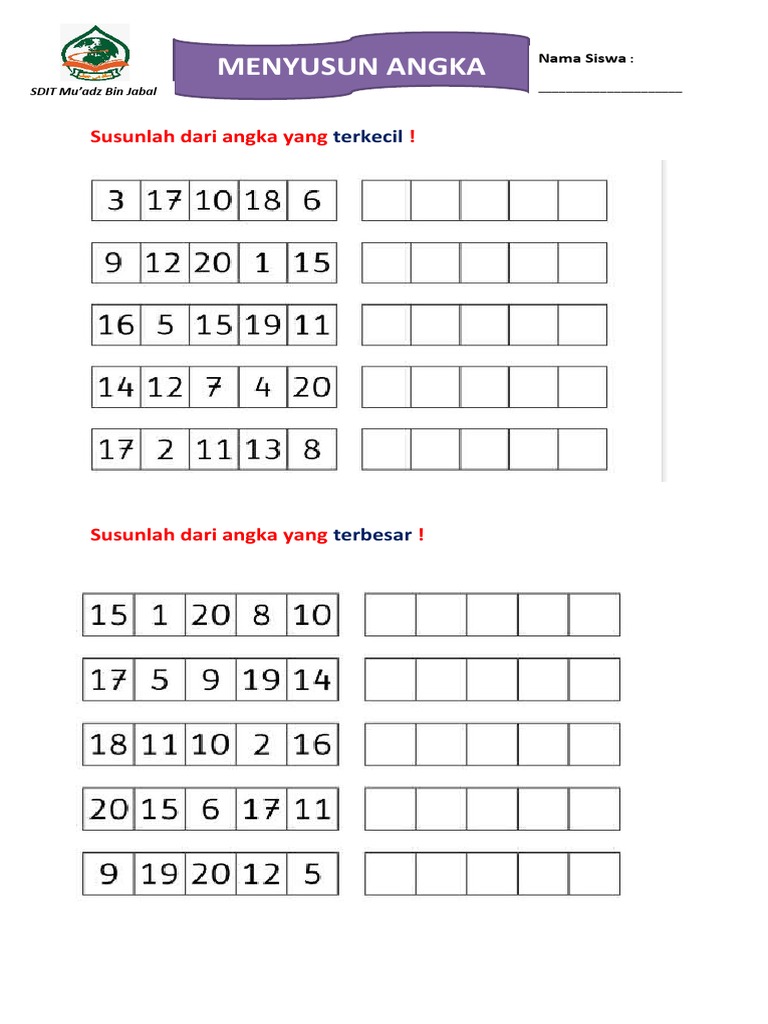 Menyusun Angka Acak | PDF