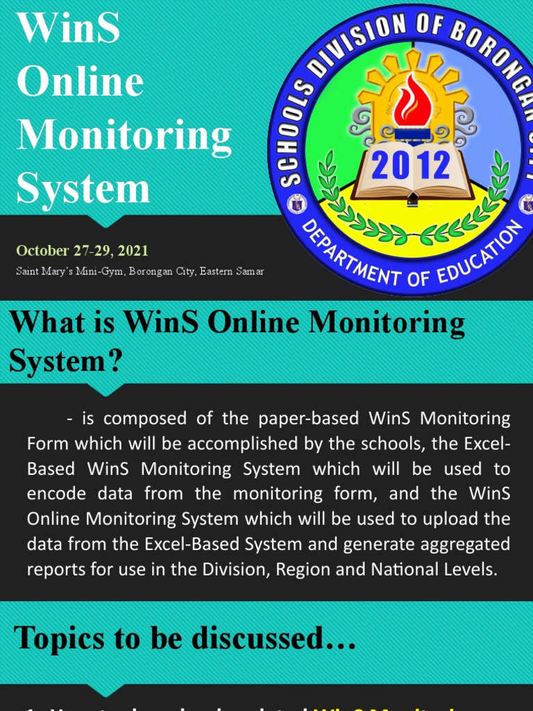 Wash in Schools Monitoring System | PDF