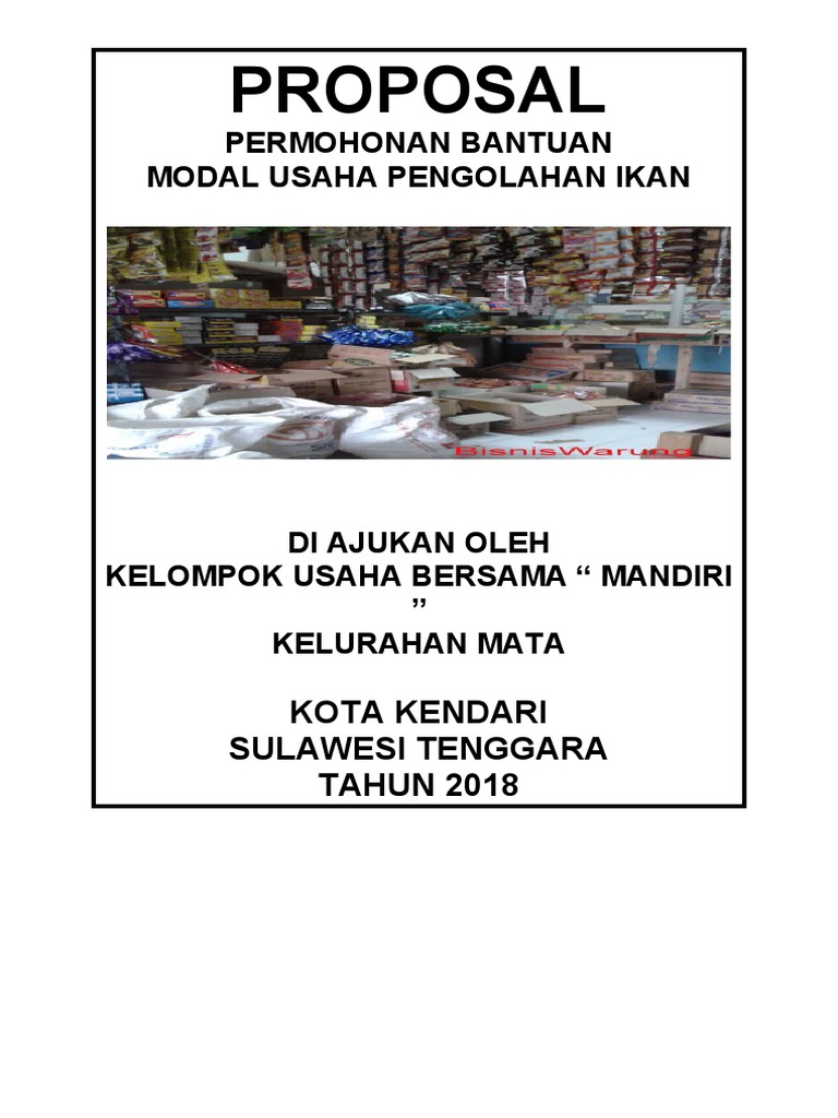 Proposal Kube Sembako | PDF