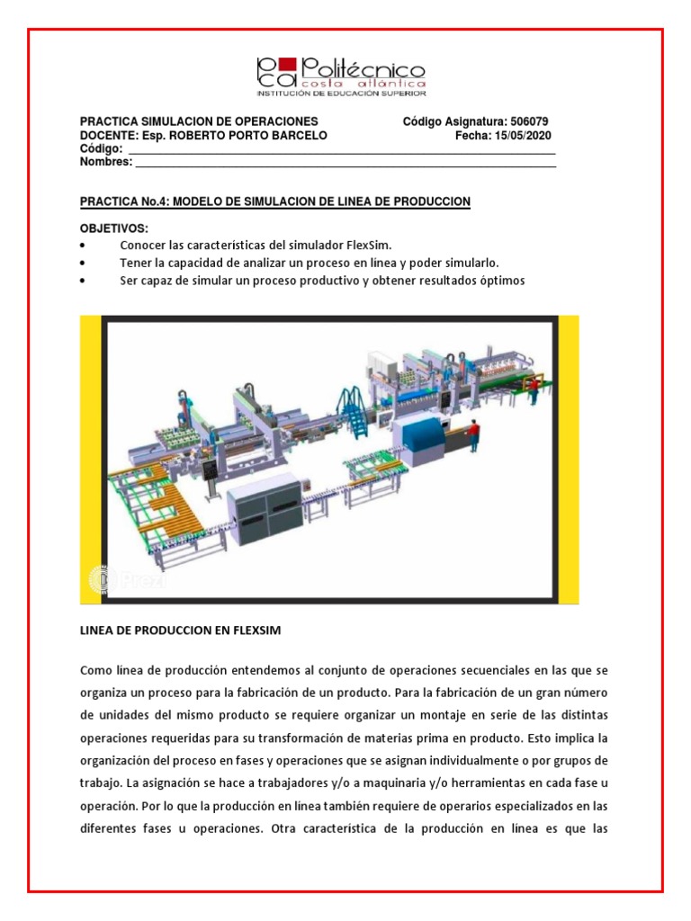 Simulación de Línea de Producción de Cajas | PDF | Simulación | Transporte