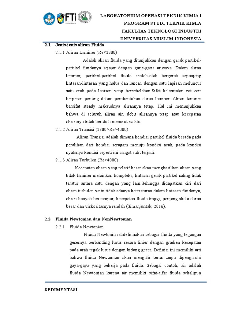 Jenis Aliran Fluida dan Karakteristiknya | PDF
