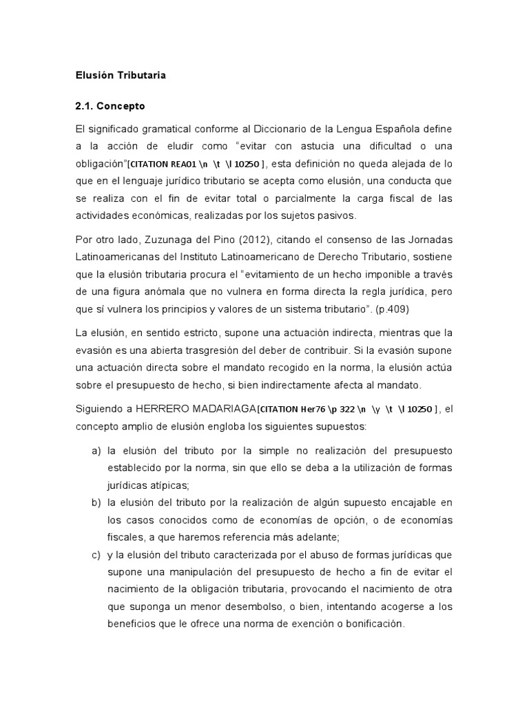 Conceptos y tipos de elusión tributaria | PDF | Evasión de impuestos ...