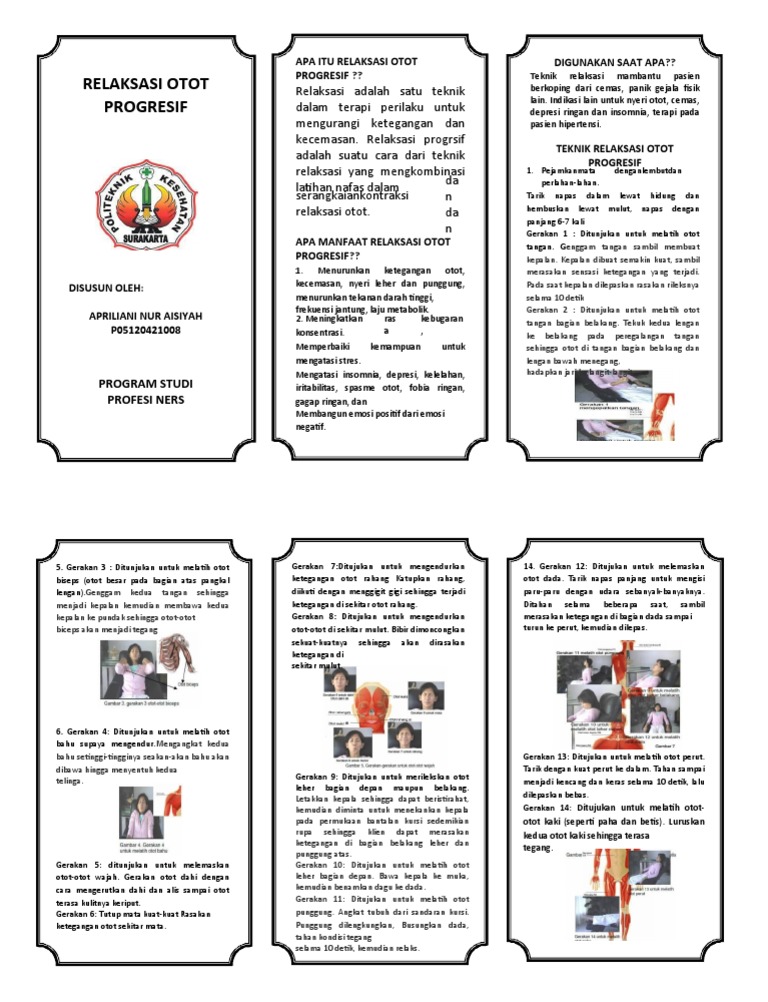 Leaflet Relaksasi Otot Progresifdocx 1 | PDF