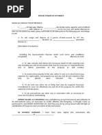 SPA Sample - To Sell Property | PDF | Power Of Attorney | Notary Public