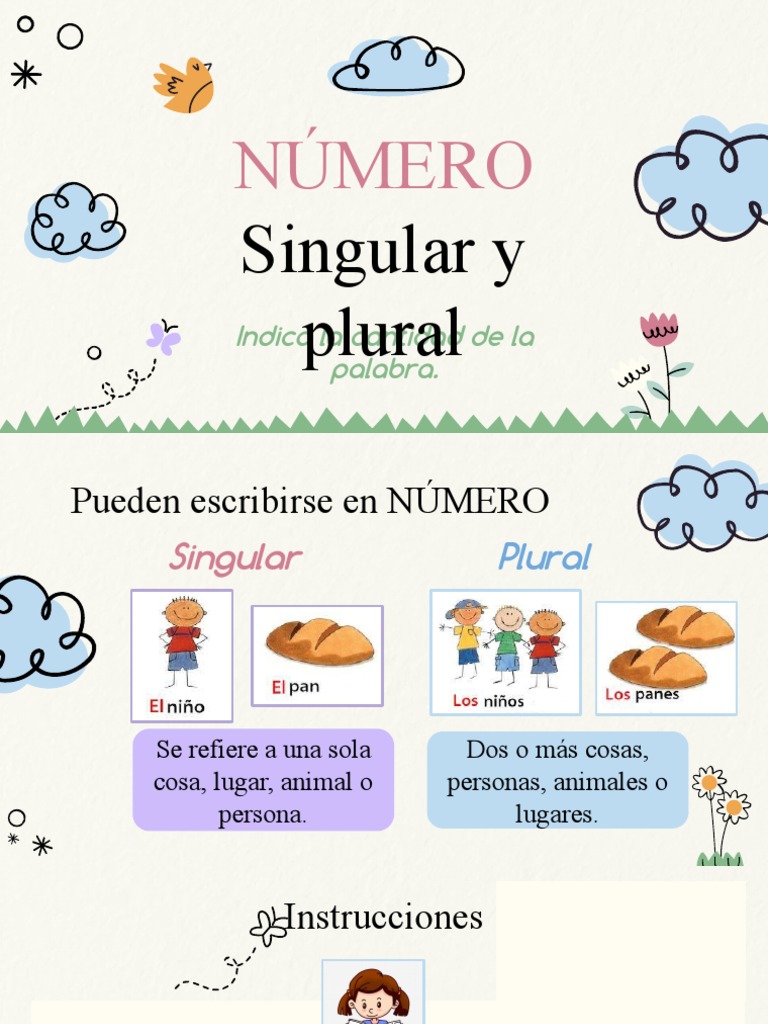 Cierre Numero Singular y Plural | PDF | Artes del Lenguaje y ...