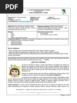 Vocabulario De La Clase De Ciencias 11 Galaxias Quisicosas