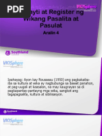 Idyolek, Sosyolek, Dayalek | PDF