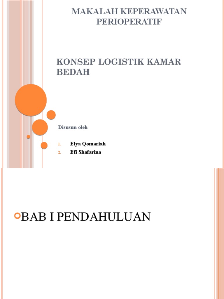Tugas PPT Konsep Logistik Kamar Bedah | PDF