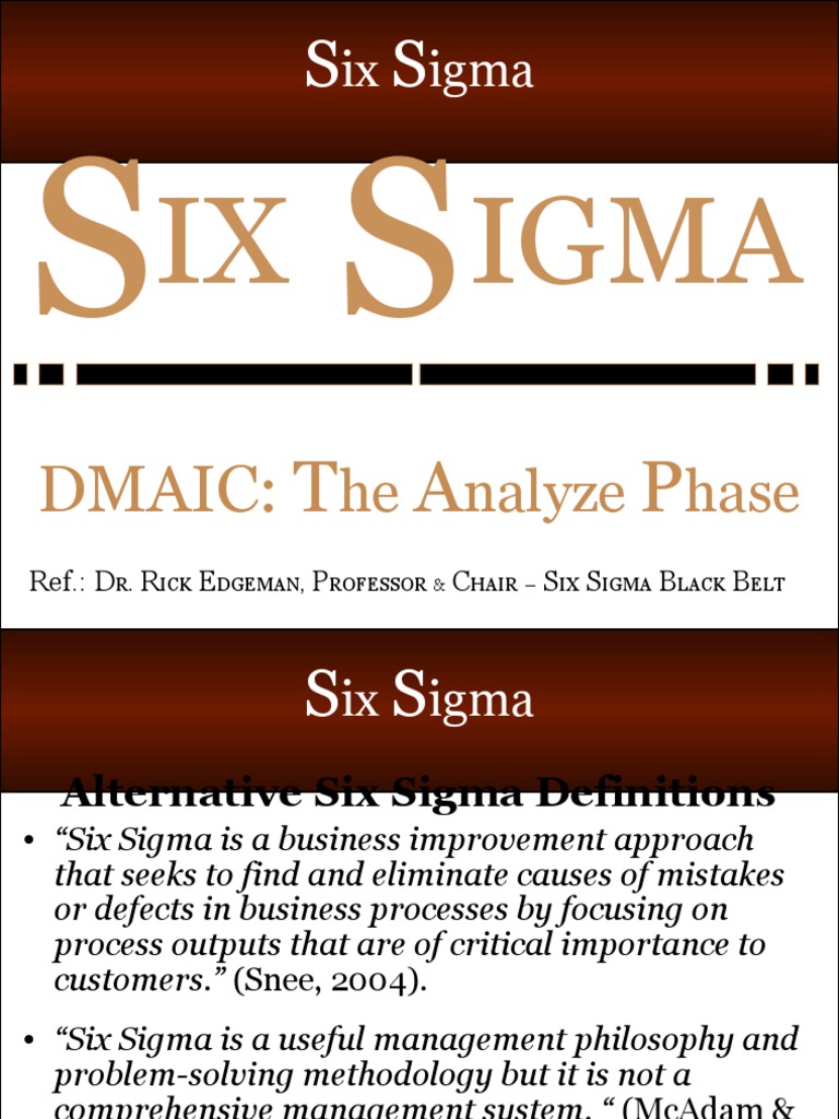3+six Sigma+Analyze | PDF | Statistical Hypothesis Testing | Six Sigma