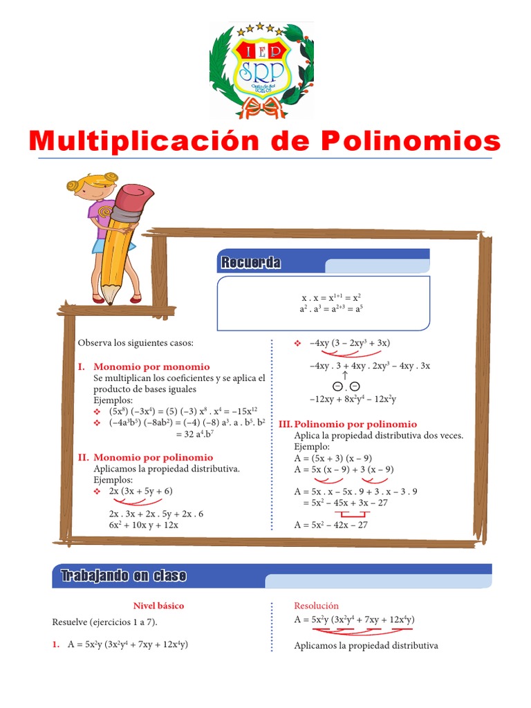 Multiplicacion de Polinomios | PDF | Álgebra abstracta | Matemáticas