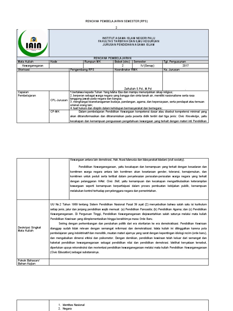 RPS KN 2020 | PDF | Sains & Matematika