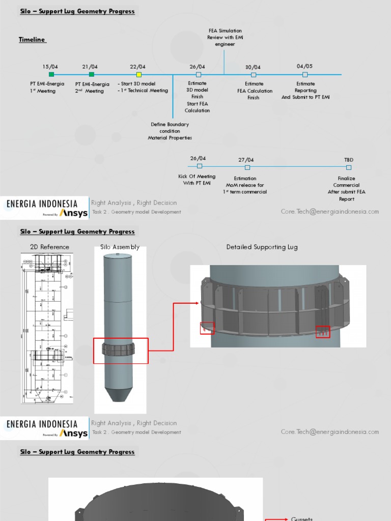 Silo - Support Lug Geometry Progress: Right Analysis, Right Decision ...