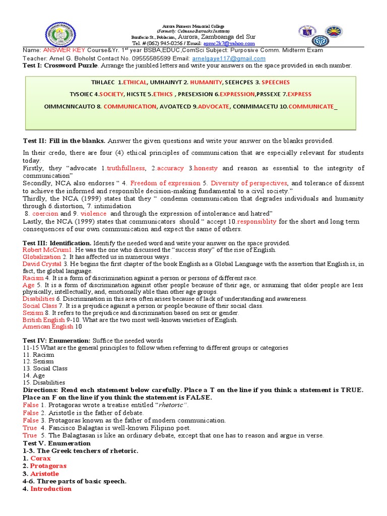Purposive Communication Midterm Reviewer | PDF | Sexism | Rhetoric