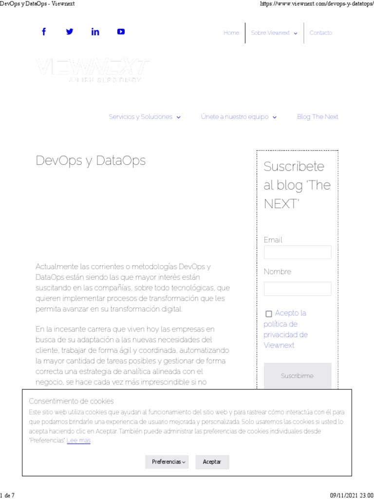 DevOps y DataOps - Viewnext | PDF | Cookie HTTP | Computación en la nube