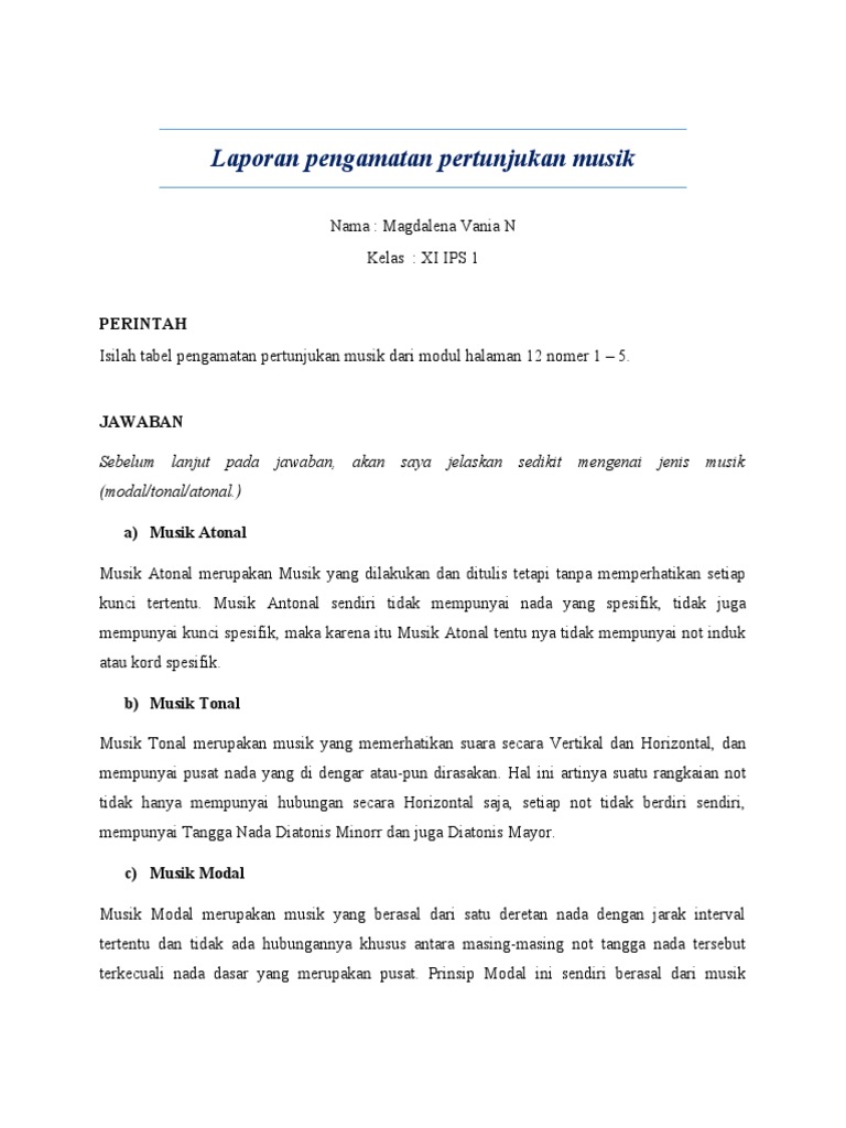 MUSICAL OBSERVATIONS | PDF