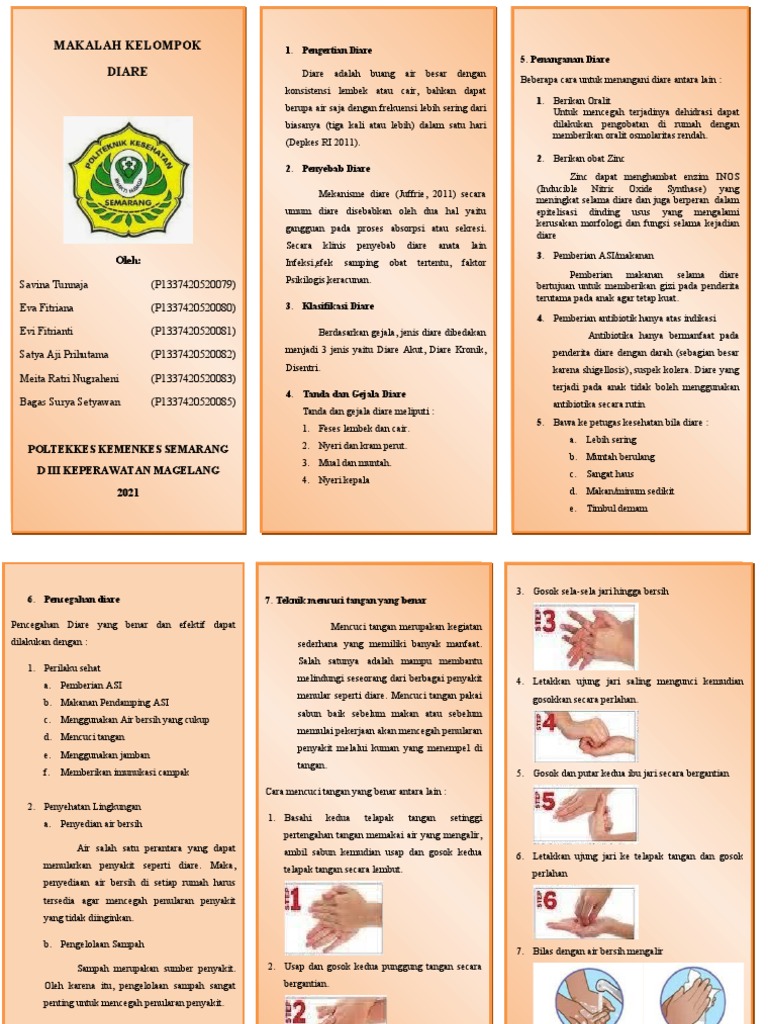 Leaflet Diare - Kelompok 5 - Poltekkes Kemenkes Semarang | PDF