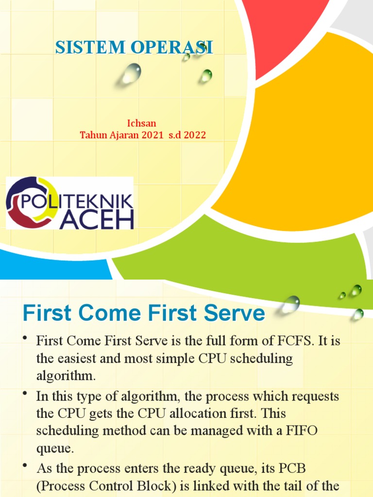 FCFS | PDF | Scheduling (Computing) | Computer Architecture