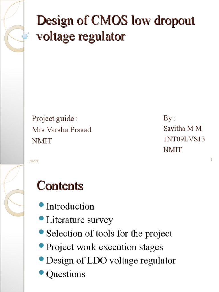 Design of CMOS Low Dropout Voltage Regulator | PDF | Operational ...