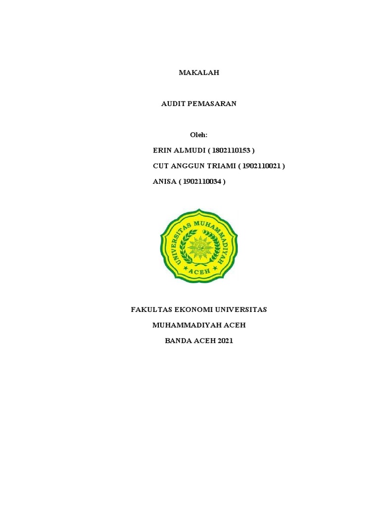 Makalah Kelompok 2 Audit Pemasaran | PDF