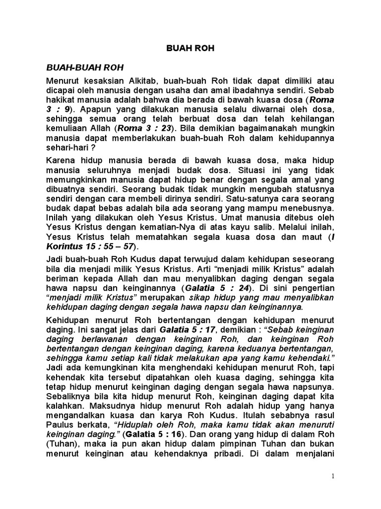Buah Roh | PDF