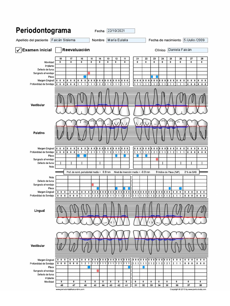 Periodontal Chart Online | PDF