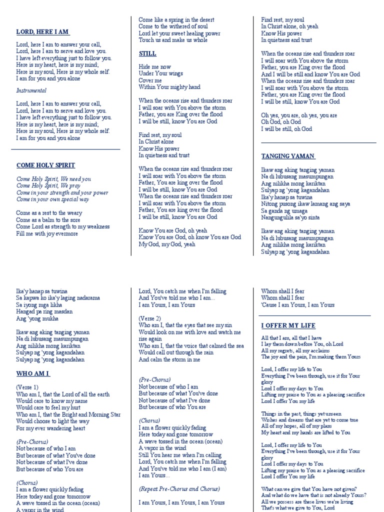 Praise and Worship Songs | PDF | Song Structure | Jesus