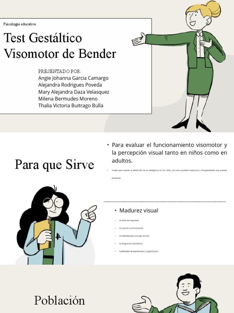 Test Bender: Evaluación Visomotora Infantil | PDF | Inteligencia ...