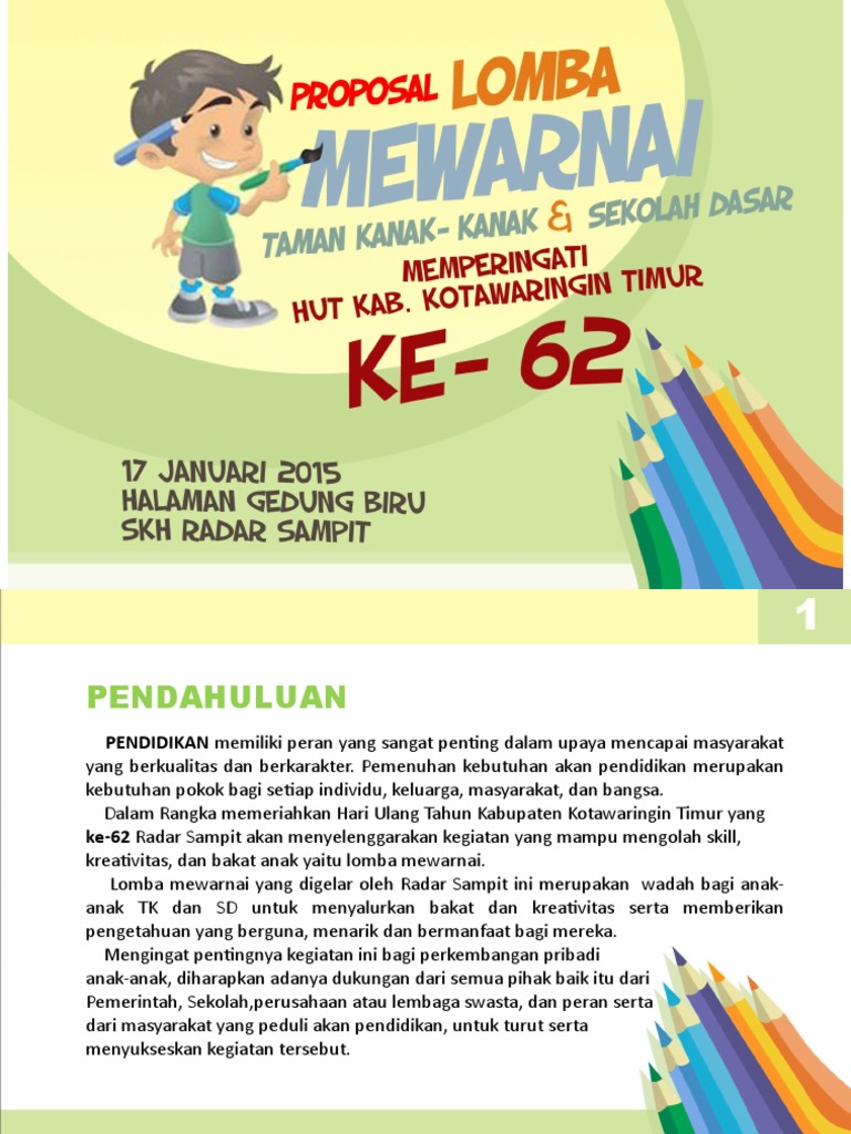 Proposal Lomba Mewarna | PDF