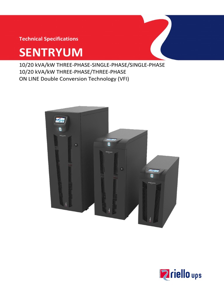 Sentryum UPS Technical Specifications | PDF | Power Inverter | Power Supply