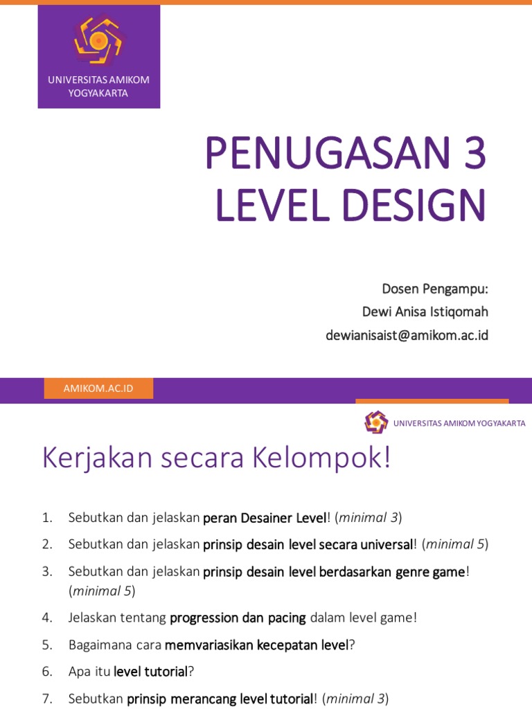 Penugasan 3 Level Design | PDF