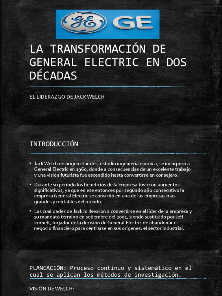 La Transformación de General Electric en Dos Décadas | PDF | Energia ...