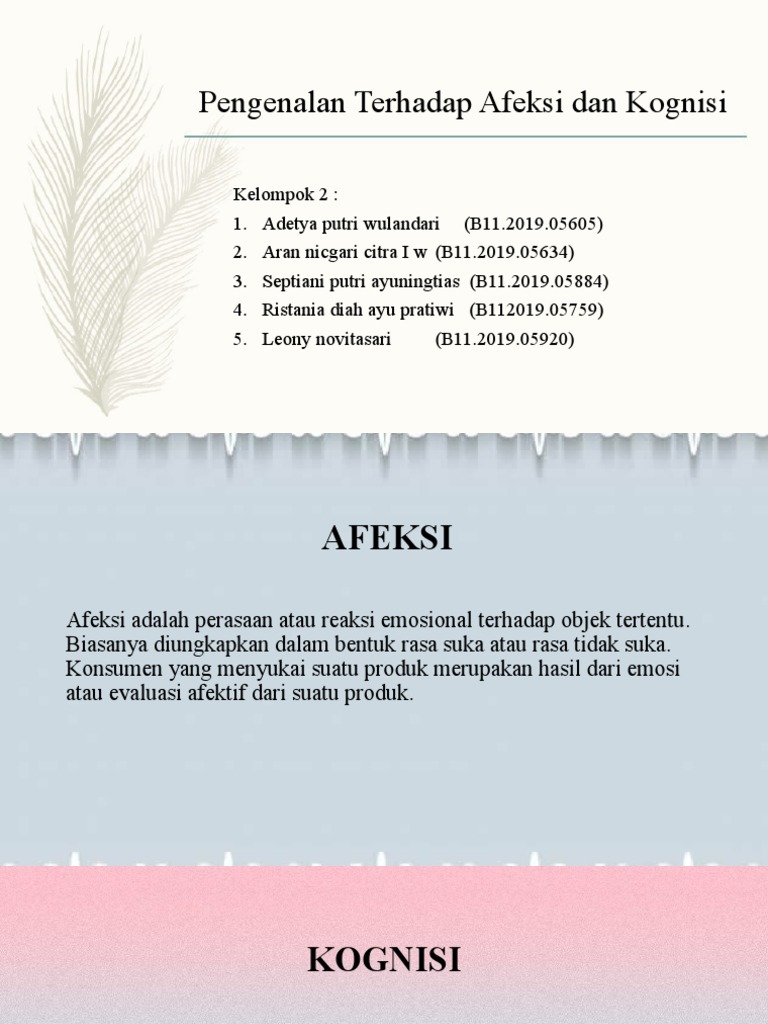 Afeksi dan Kognisi dalam Pemasaran | PDF | Karier & Perkembangan