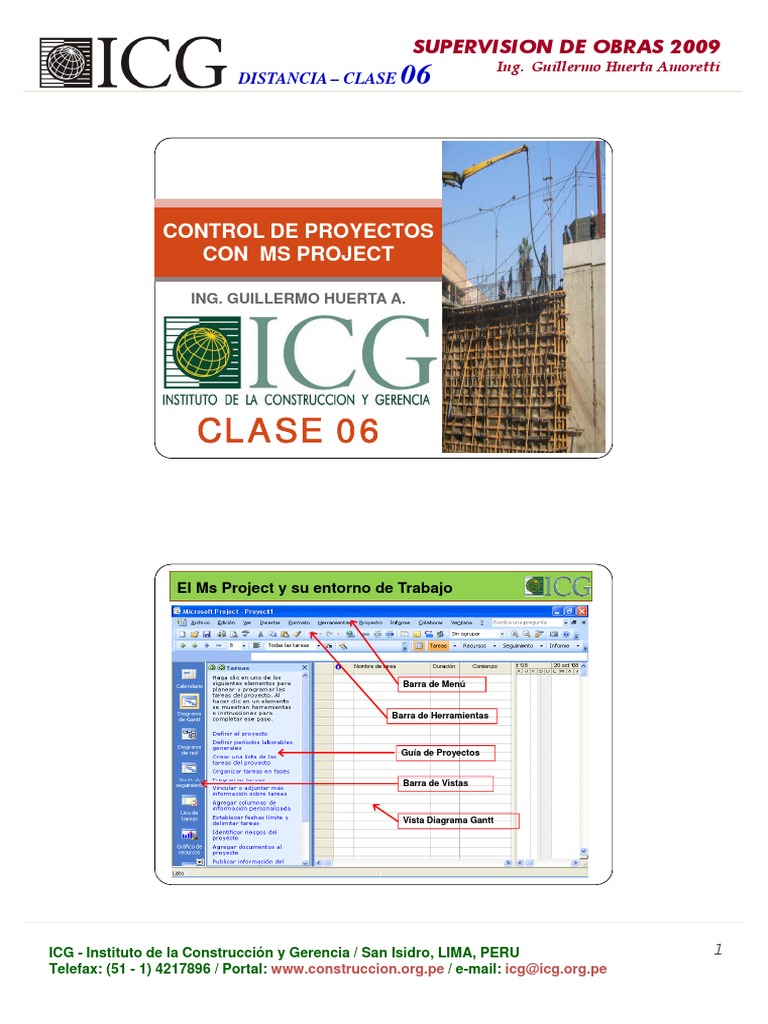 GUIA - Programación de Obra MS PROJECT | PDF | Presupuesto | Perú