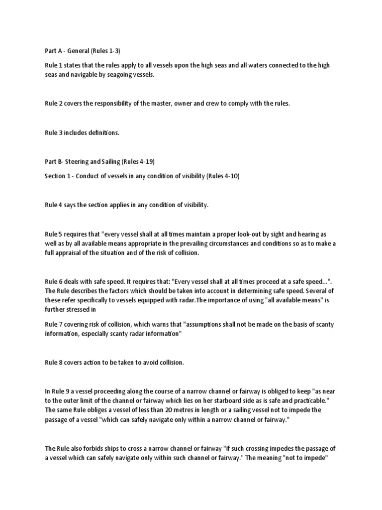Colregs Rule 1-10 | PDF | Traffic | Transport