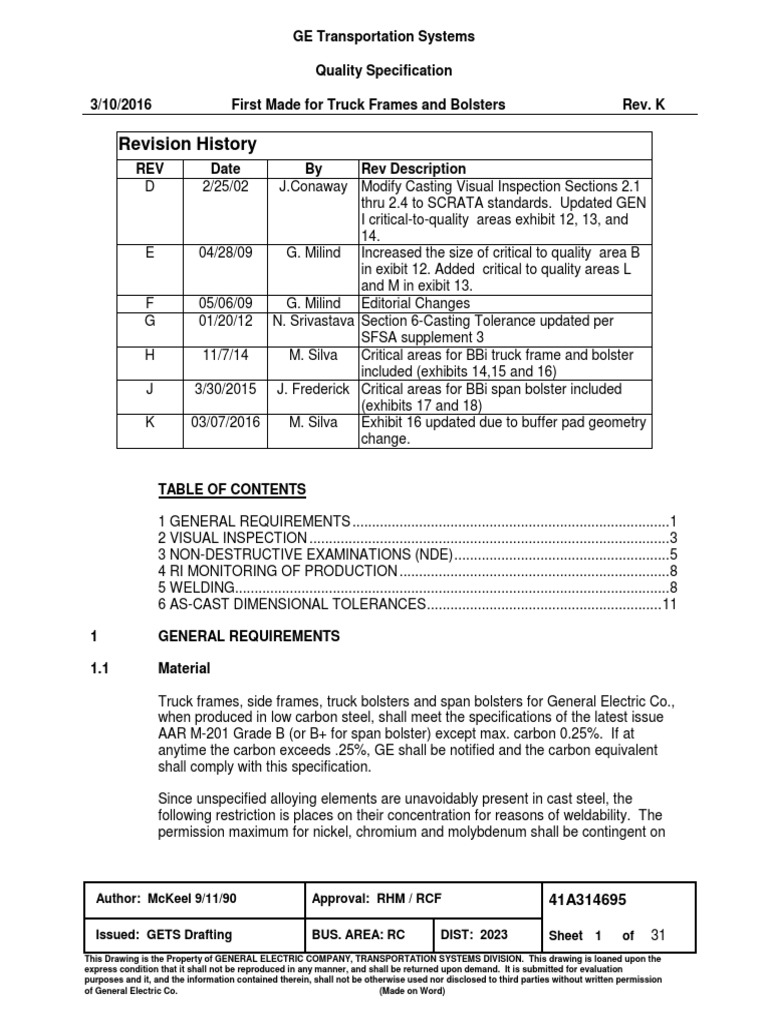 Revision History | PDF | Construction | Welding