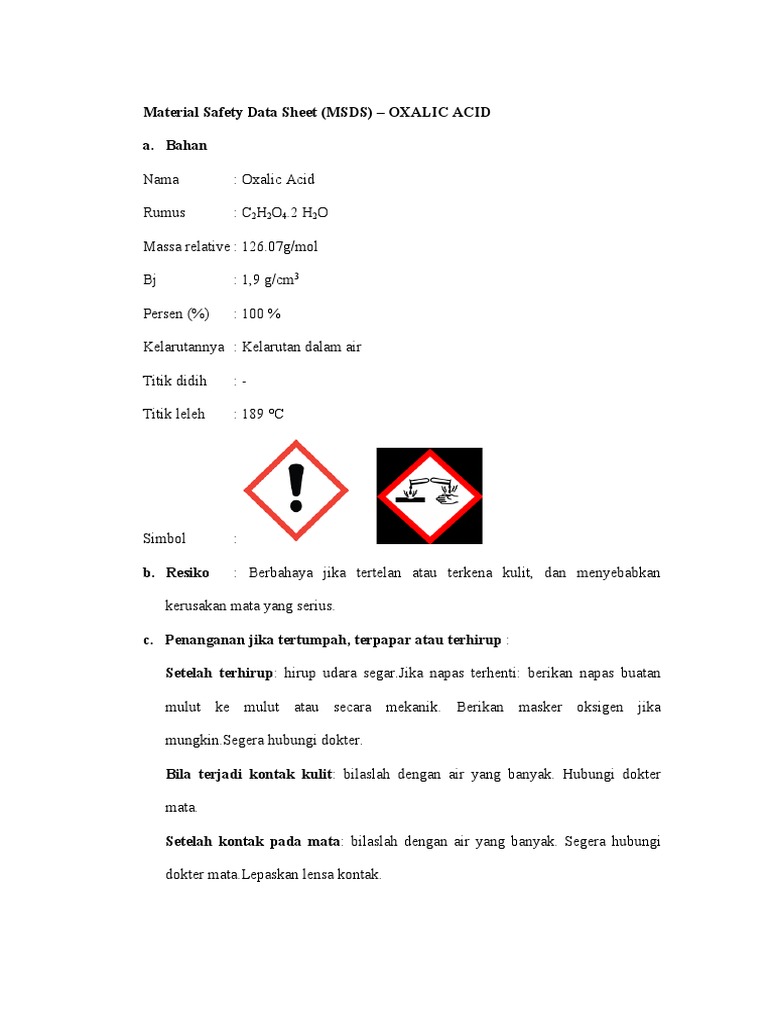 MSDS 1 | PDF | Kesehatan Holistik | Sains & Matematika