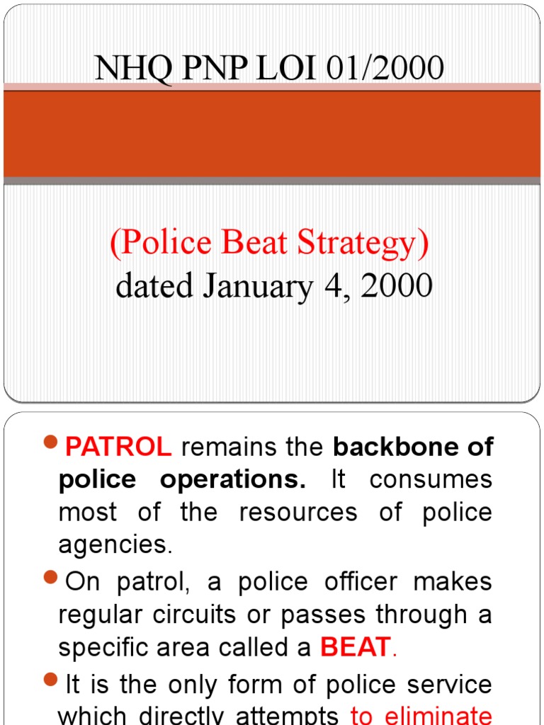 Patrol Beat System Presentation Edited | PDF | Police | Patrol