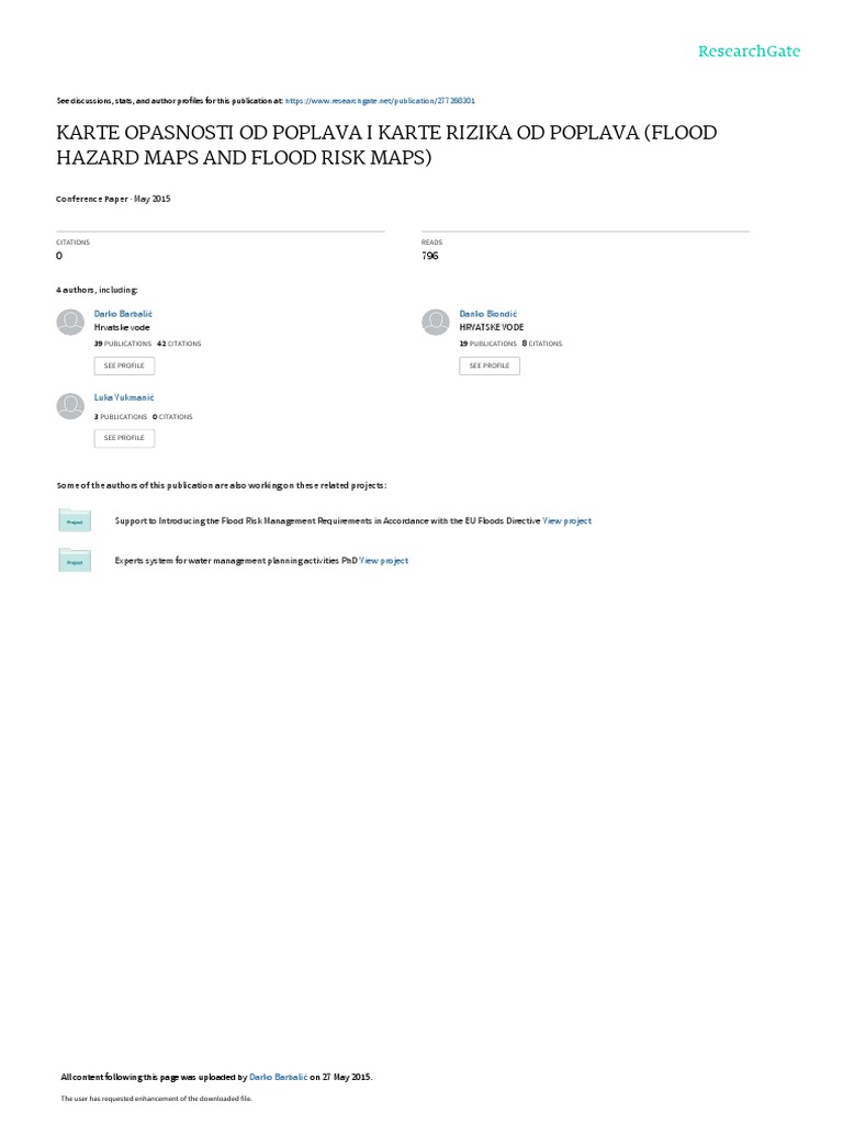 Karte Opasnosti Od Poplava I Karte Rizika Od Poplava | PDF
