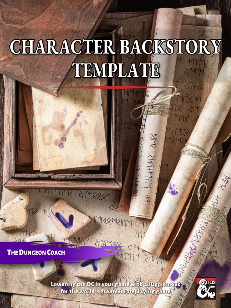 2460121-TDC Backstory Template | PDF | Dungeons & Dragons | Role ...