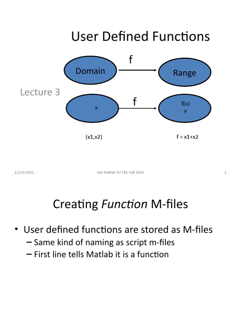 L03 Functions | PDF | Matlab | Function (Mathematics)