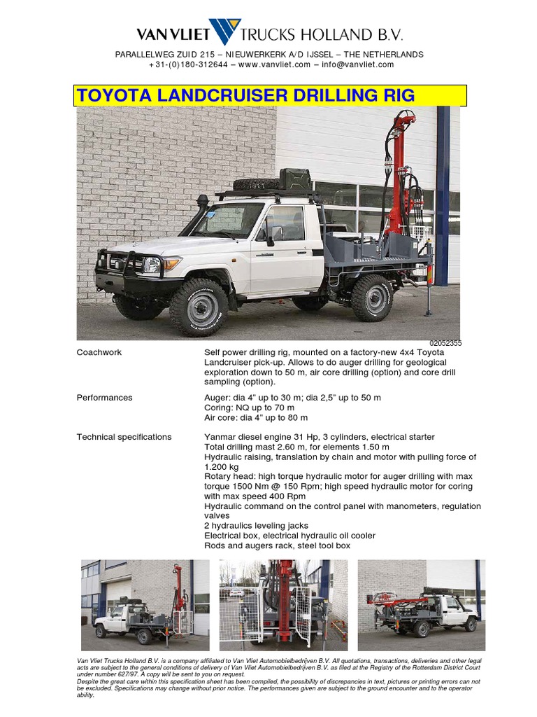 8 - Toyota Landcruiser Drilling Rig | PDF | Drilling Rig | Oil Well